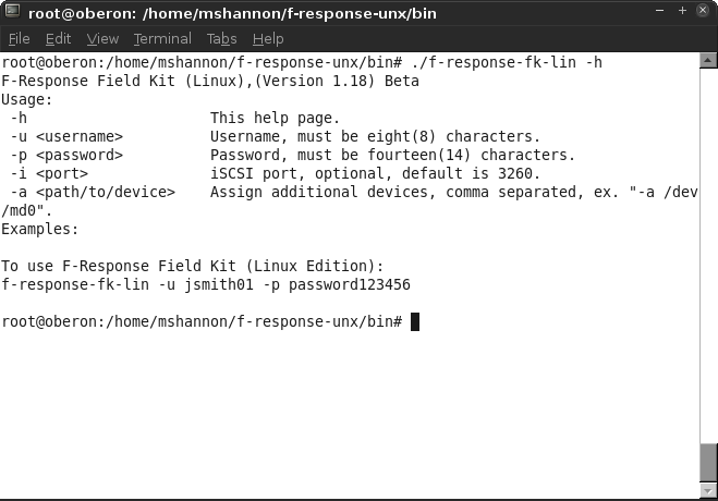 F-Response and Tux (Linux)